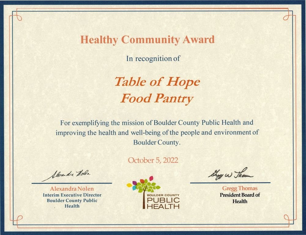 Healthy Community Award